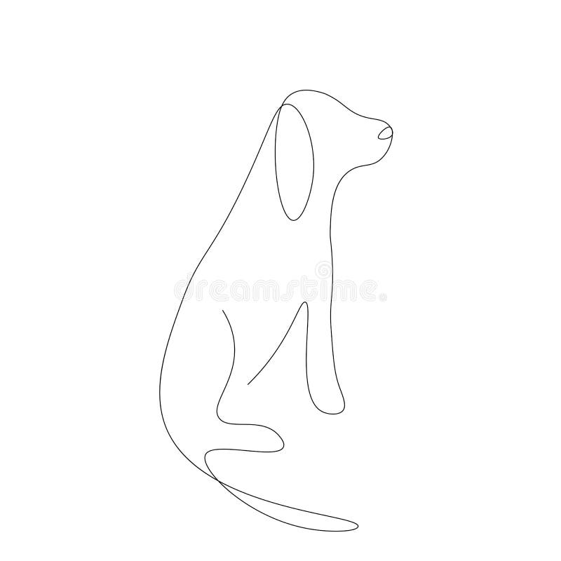 Dog Draw on White Background Vector Illustration Stock Vector ...