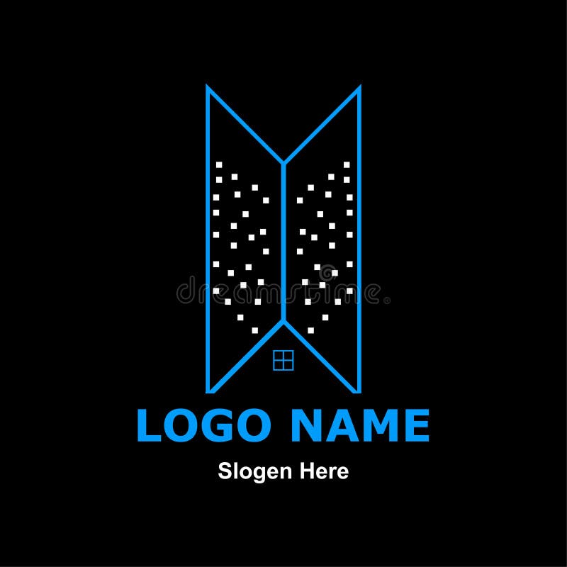 Real State Construction Logo Abstract Vector Design Stock Vector ...