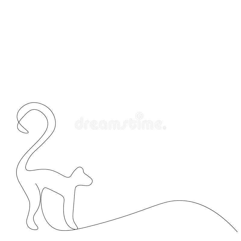 Monkey African Animal Continuous Line Drawing Vector Stock Vector ...
