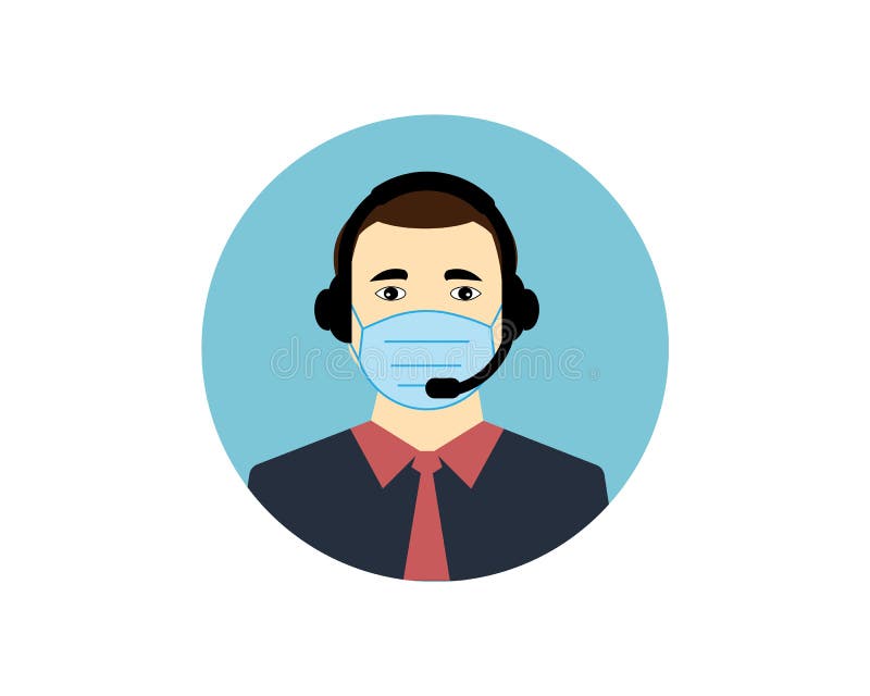Help Desk Vector Mask Stock Illustrations – 152 Help Desk Vector Mask ...