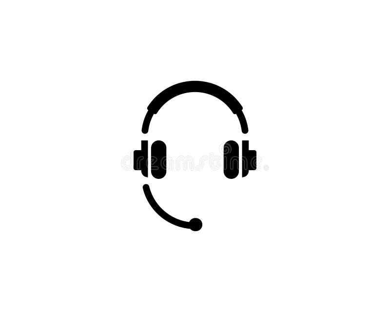 Headset Icon, Support Headphone. Flat Vector Icon Illustration. Simple ...