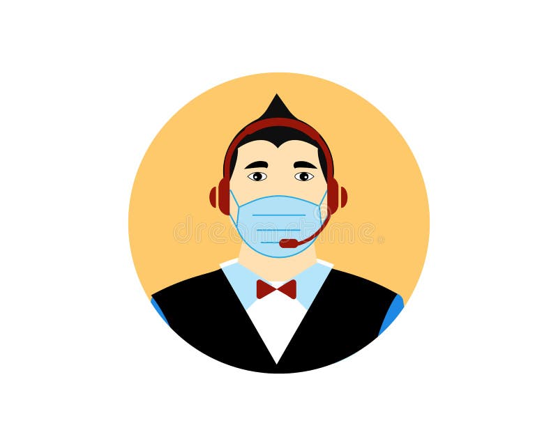 Help Desk Vector Mask Stock Illustrations – 152 Help Desk Vector Mask ...