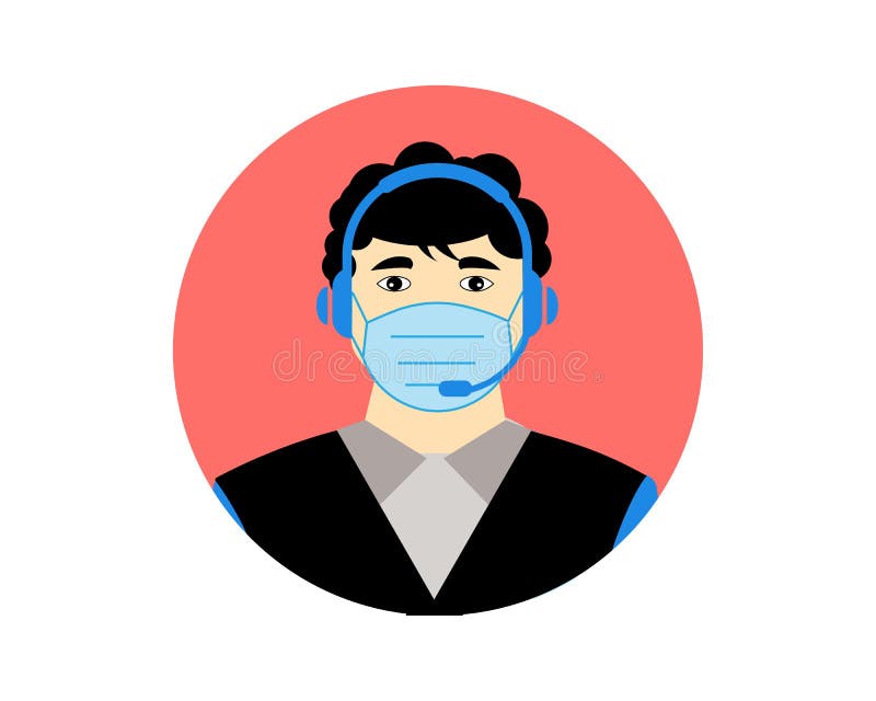 Call Center Operator, Customer Service Person Headset Icon. Live Chat ...