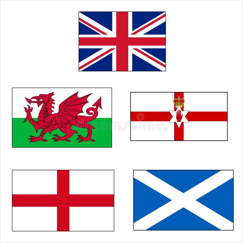 Northern Ireland Ulster Banner Flag Vector Rectangle Part of United ...