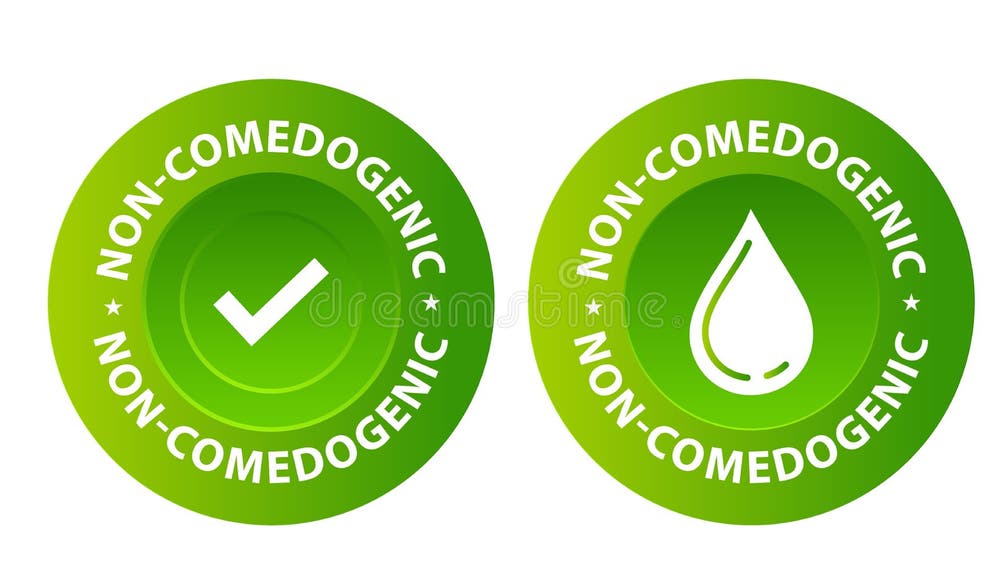 Non Comedogenic Vector Logo Set. Stock Vector - Illustration of ...
