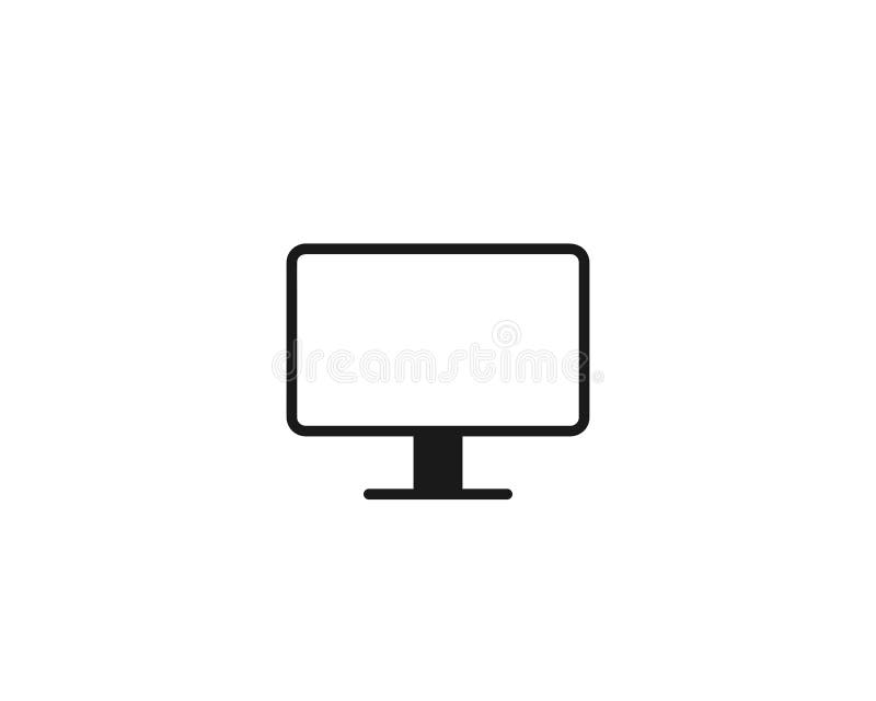 Vector LCD Icon - Display Icon - TV Mock-up Illustration Stock Vector ...