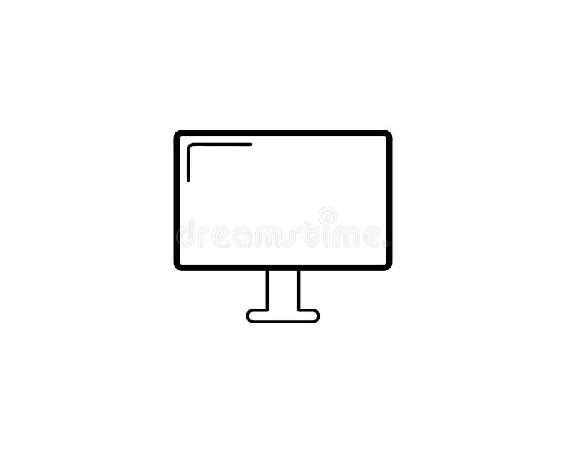 Vector LCD Icon - Display Icon - TV Mock-up Illustration Stock Vector ...