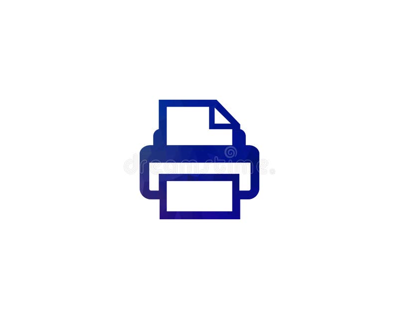 Vector Office Printer - Printing Machine Logo Icon - Organization ...