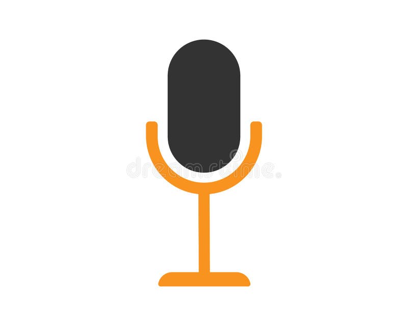 Set of Microphone Mic Sound Icon Symbol Flat Vector Design Editorial ...