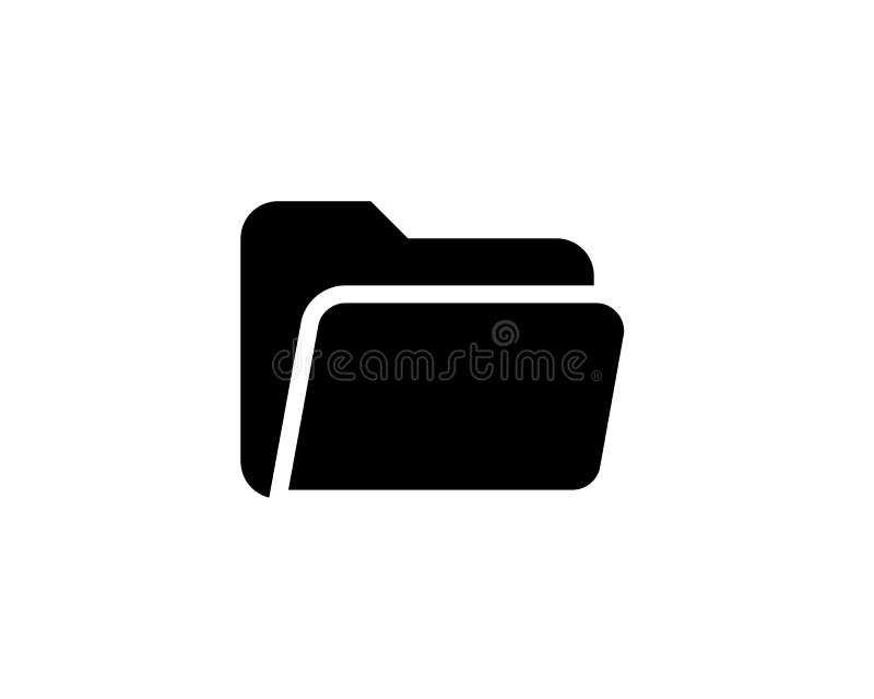 Folder Icon -Vector Computer Folder Logo Stock Vector - Illustration of ...