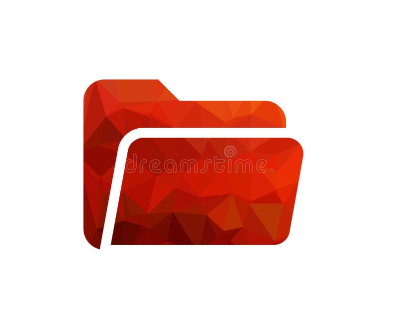 Folder Icon -Vector Computer Folder Logo Stock Vector - Illustration of ...