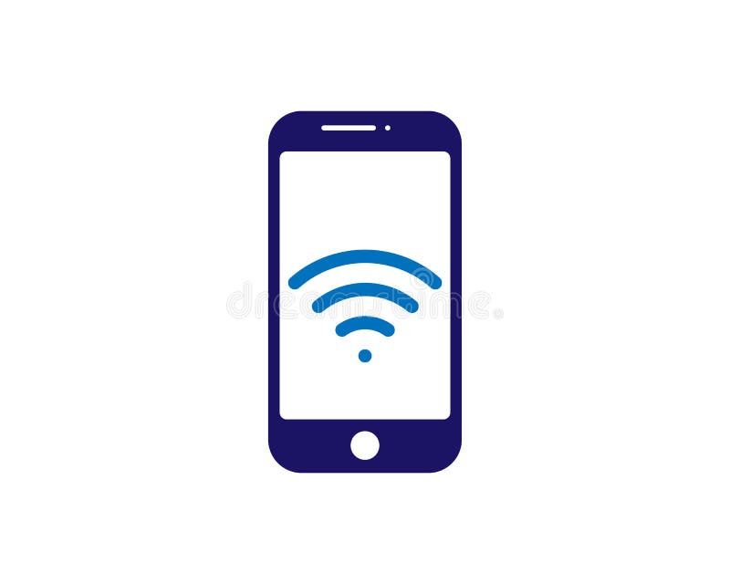 Android Mobile Phone and WiFi Symbol. Android Mobile Phone with WiFi ...