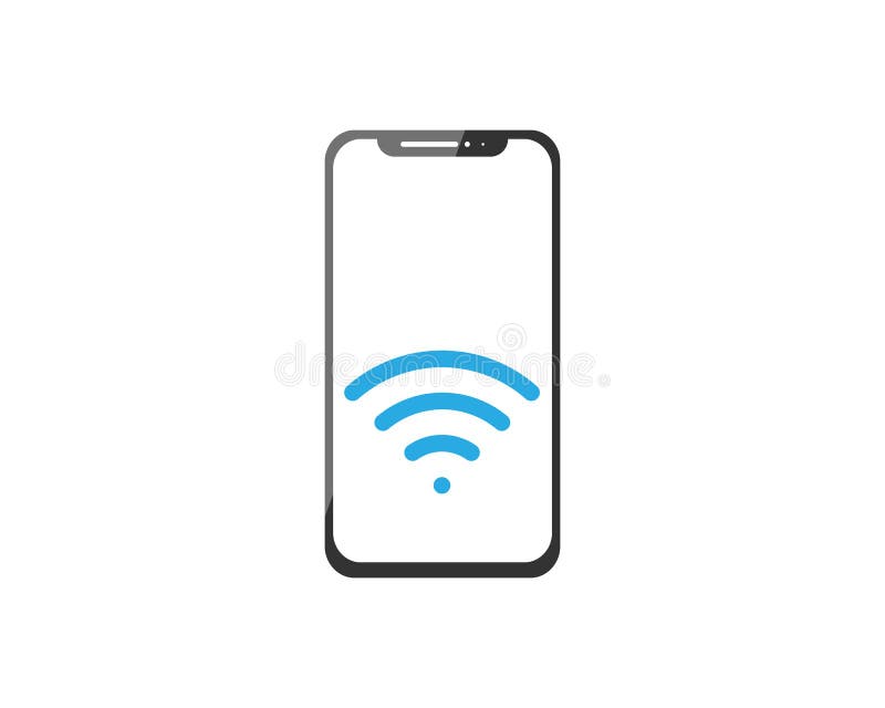 Android Mobile Phone and WiFi Symbol. Android Mobile Phone with WiFi ...