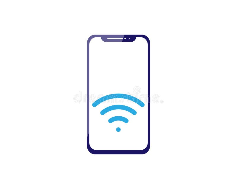 Android Mobile Phone and WiFi Symbol. Android Mobile Phone with WiFi ...
