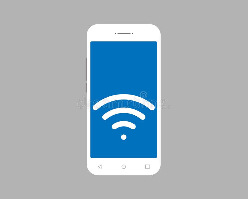 Android Mobile Phone and WiFi Symbol. Android Mobile Phone with WiFi ...