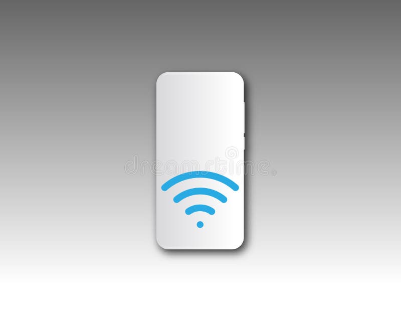 Android Mobile Phone and WiFi Symbol. Android Mobile Phone with WiFi ...