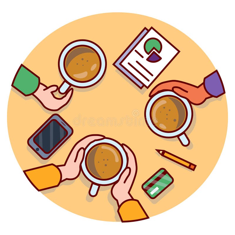 Coffee Meeting. Communication. Coffee Break. Talking about Business ...