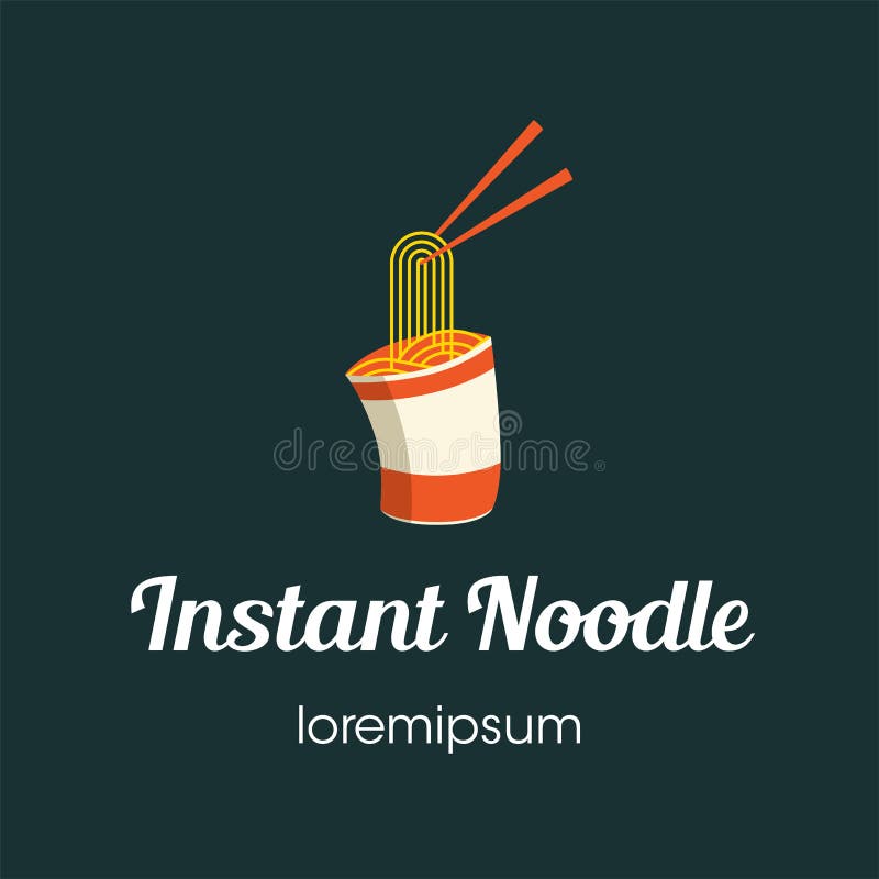 Instant Noodle Logo, Icon, or Symbol Template Design Stock Vector ...