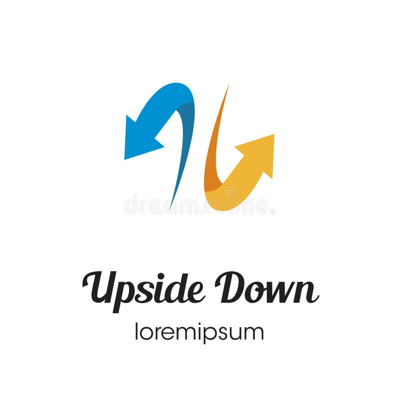 Upside Down Logo, Icon, or Symbol Template Design Stock Vector ...