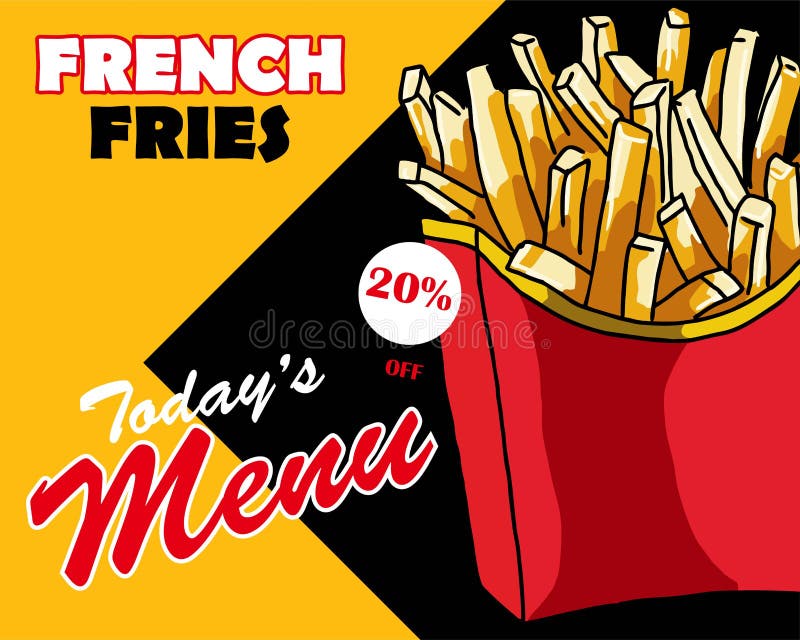 Vintage French Fry Poster Stock Illustrations – 132 Vintage French Fry ...