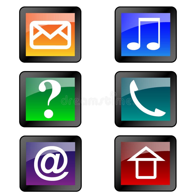 Phone Controls Icon Set Stock Illustrations – 143 Phone Controls Icon ...