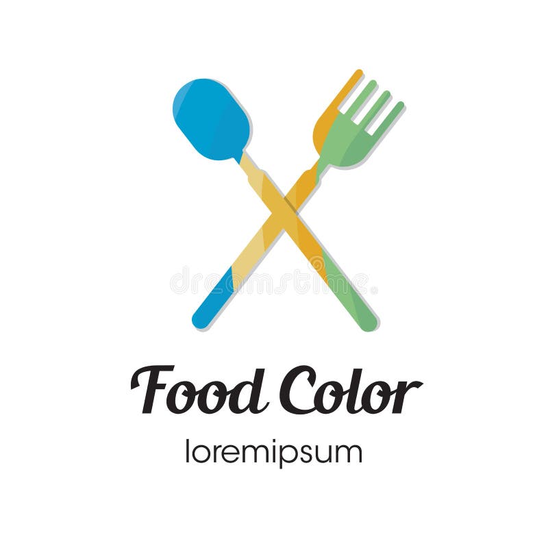 Food Color Logo, Icon or Symbol Template Design Stock Vector ...