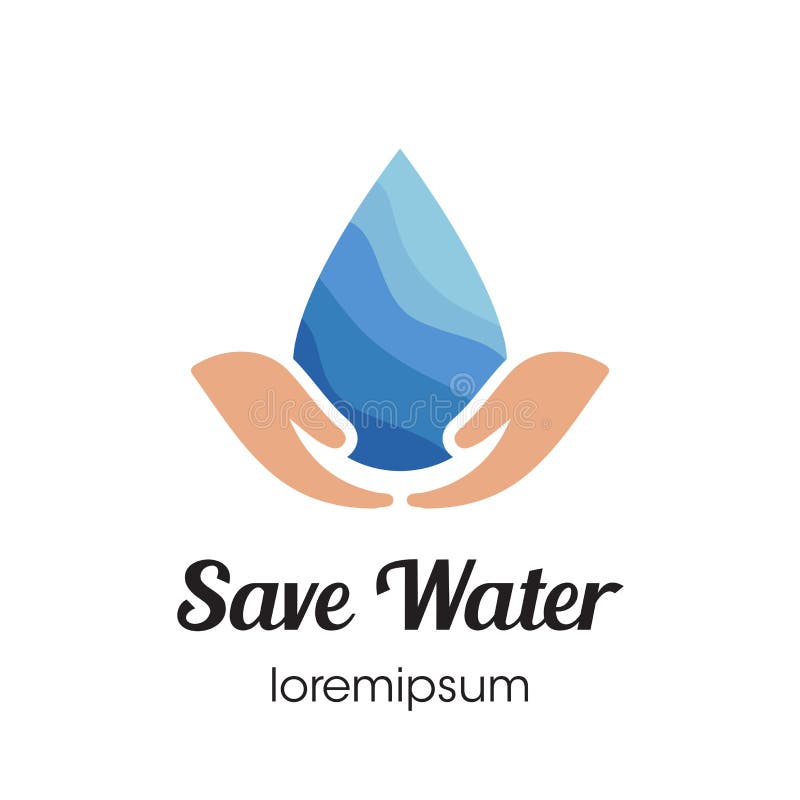 Save Water Logo, Icon, or Symbol Template Design Stock Vector ...