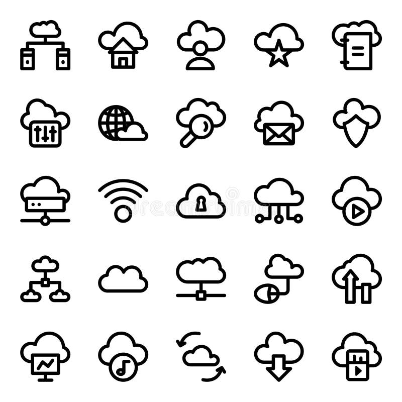 Cloud Account - Flat Color Icon. Stock Vector - Illustration of account ...