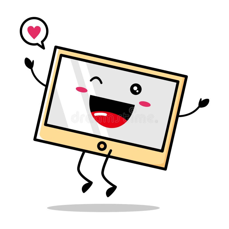 Cute Monitor Character Design Set Themed Mechanical Stock Vector ...