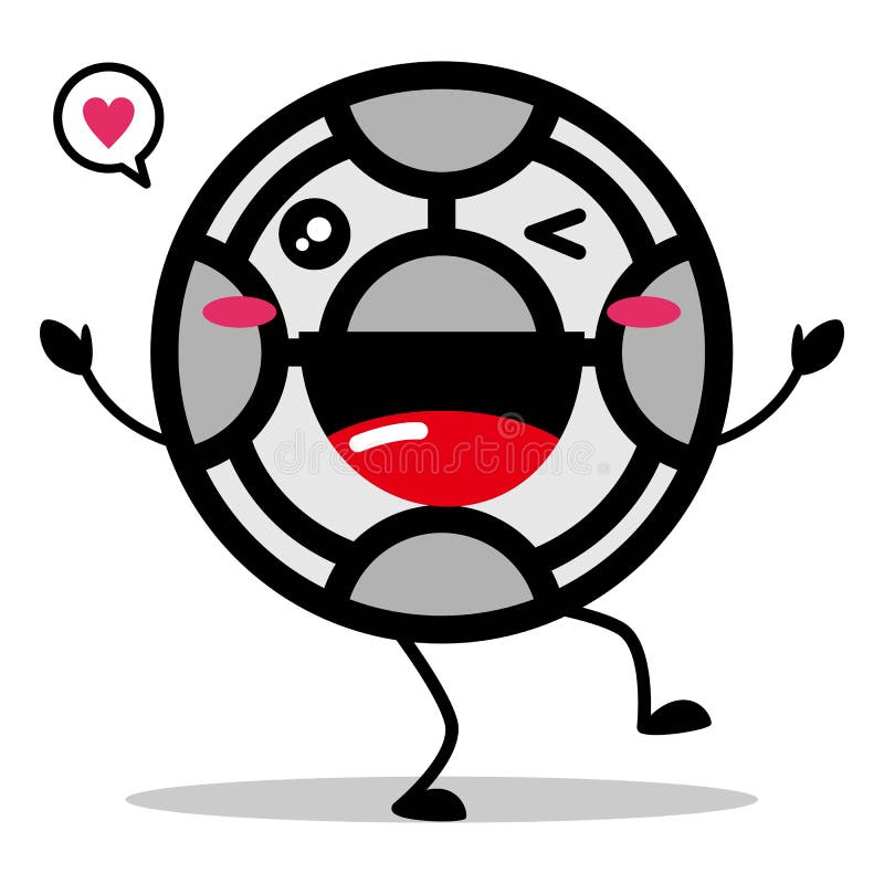 Cute Football Mascot Vector Illustration Stock Vector - Illustration of ...