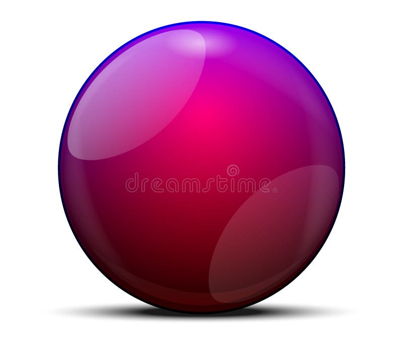 3d Purple/violet Sphere Isolated Stock Vector - Illustration of light ...