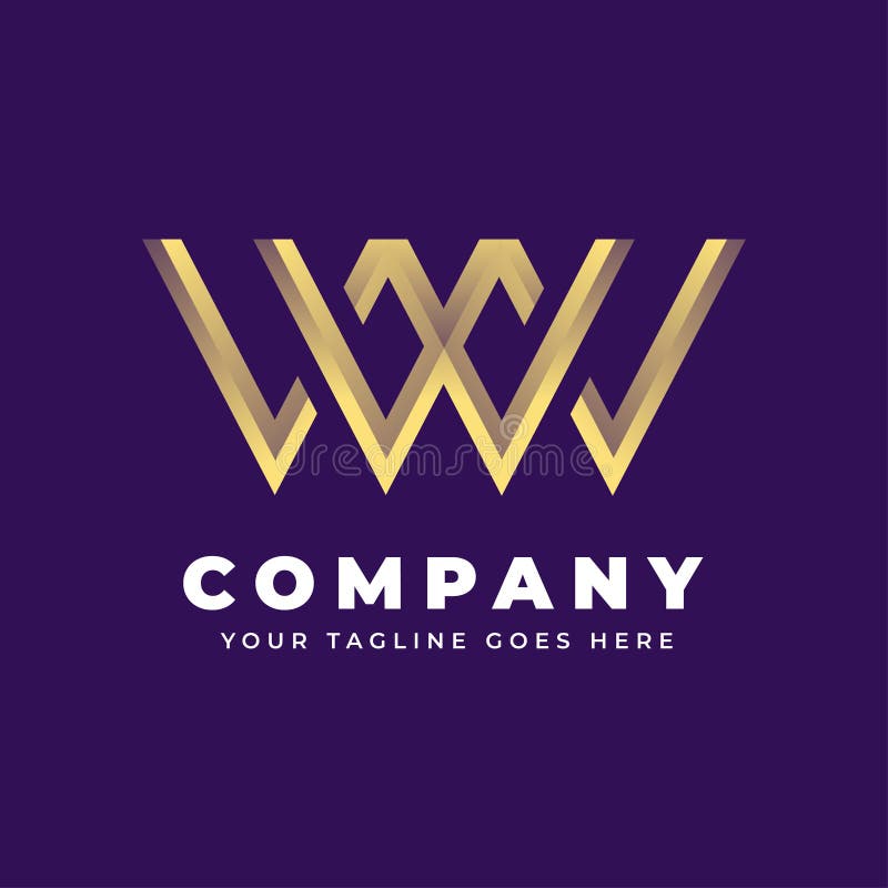 WW Letter Logo Template | Lettermark Stock Vector - Illustration of ...