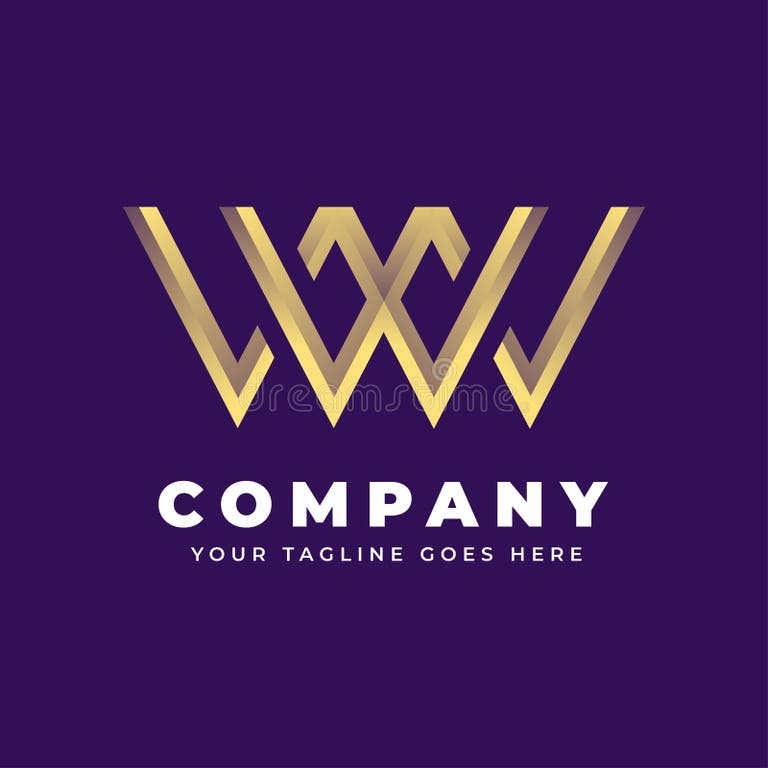 WW Letter Logo Template | Lettermark Stock Vector - Illustration of ...