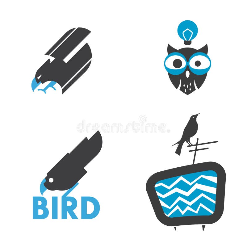 Bird Related Sign Vector Collection Stock Vector - Illustration of ...