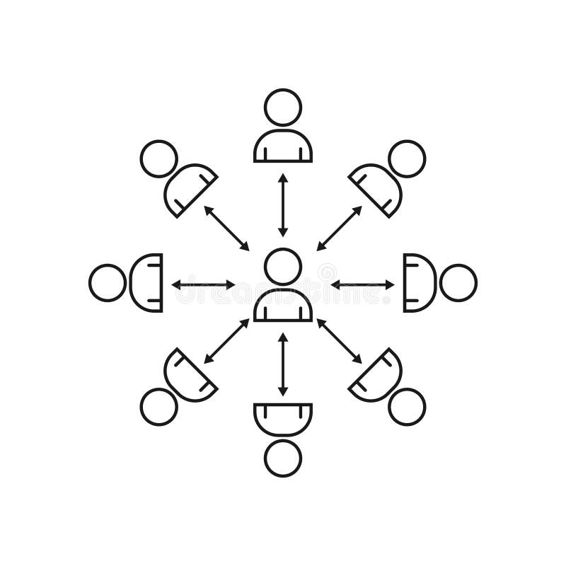 People Connect Design Template. Vector Human Resources Label. People ...