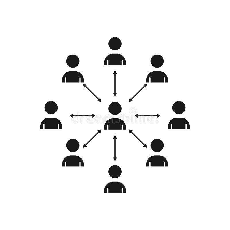 People Connect Design Template. Vector Human Resources Label. People ...