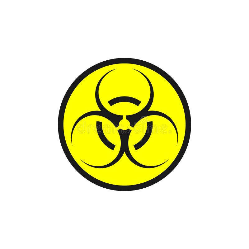 Toxic Sign, Symbol. Warning Radioactive Zone Graphic Vector. Icon Flat ...