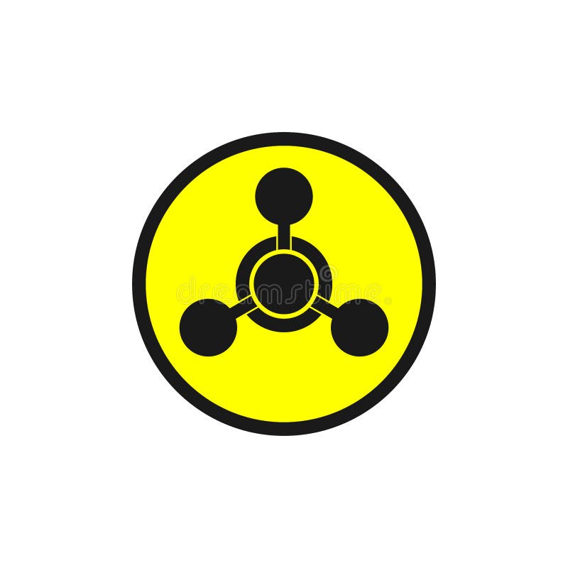 Toxic Sign, Symbol. Warning Radioactive Zone Graphic Vector. Icon Flat ...