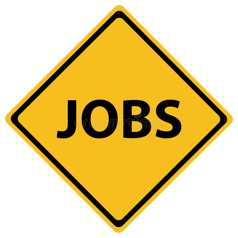 Jobs road sign isolated stock vector. Illustration of safety - 213875319