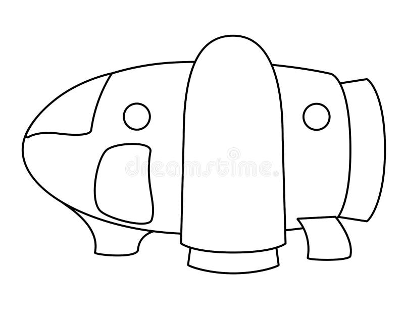 Small Spaceship Vector Linear Illustration Stock Illustrations – 11 ...