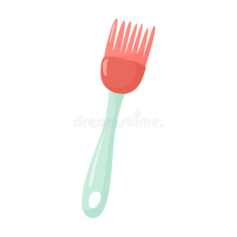 Cartoon Style Cooking Silicone Brush. Vector Illustration of a Cooking ...