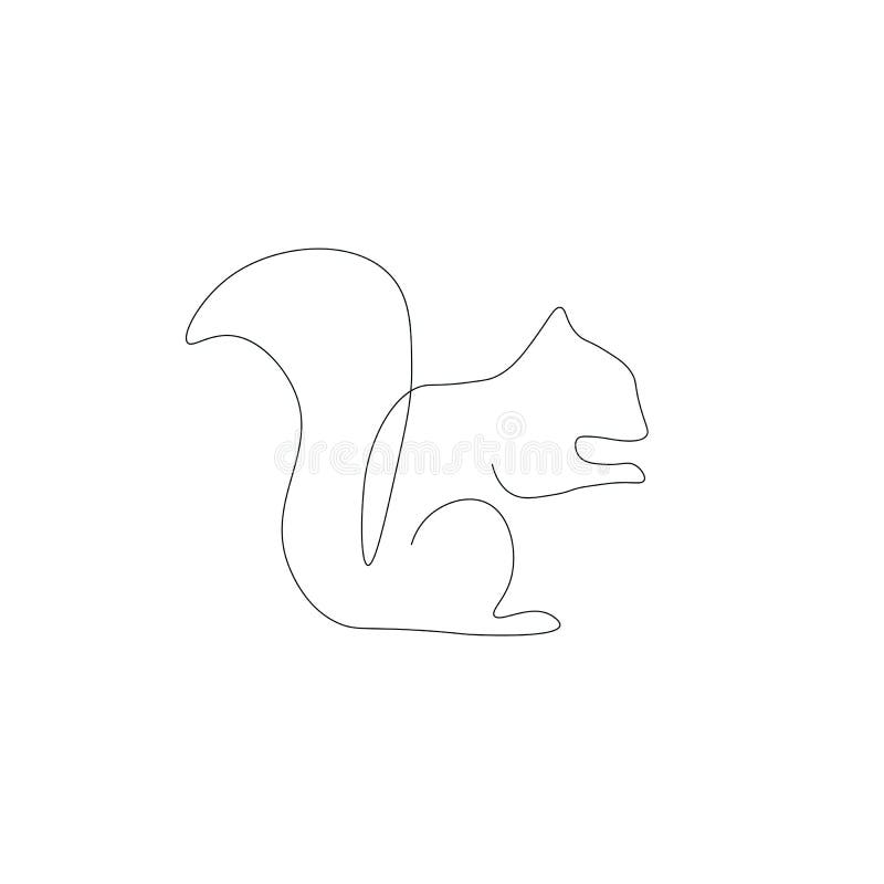 One Line Squirrel Stock Illustrations – 145 One Line Squirrel Stock ...