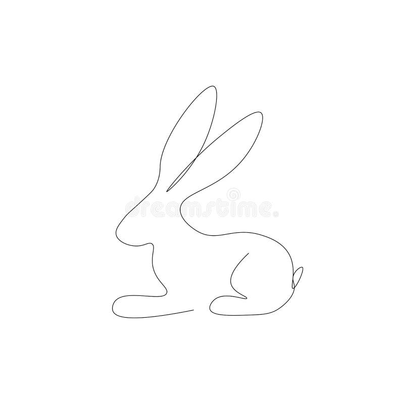 Bunny One Line Stock Illustrations – 1,489 Bunny One Line Stock ...