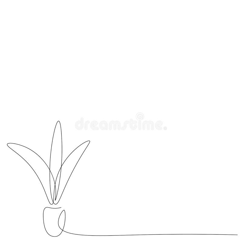 One Line Drawing Plant Pot Stock Illustrations – 661 One Line Drawing ...