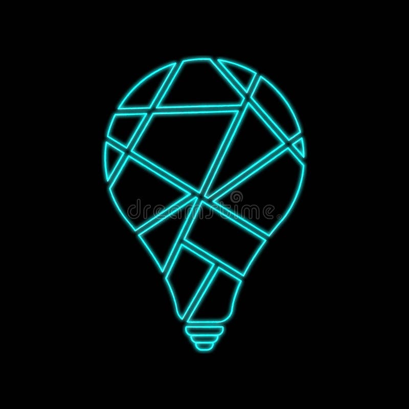 Vector Neon Sign Light Bulbs. Light Bulb Design Template Neon Icon ...