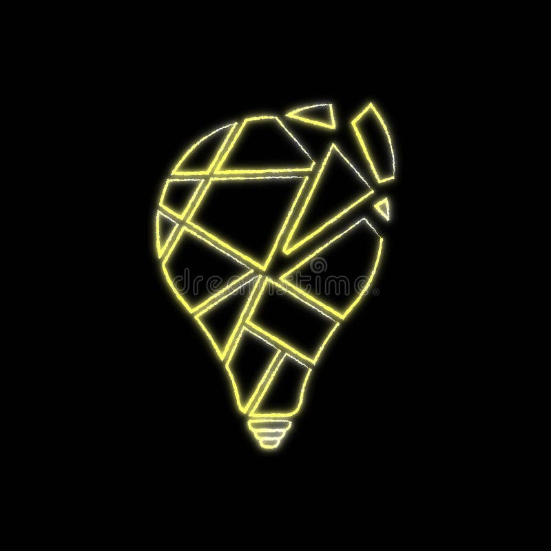 Vector Neon Sign Light Bulbs. Light Bulb Design Template Neon Icon ...