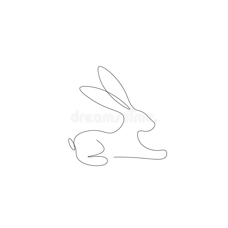 Rabbit One Line Drawing Stock Illustrations – 1,220 Rabbit One Line ...