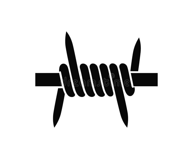 Barbed Wire Logo. Isolated Barbed Wire on White Background Stock Vector ...