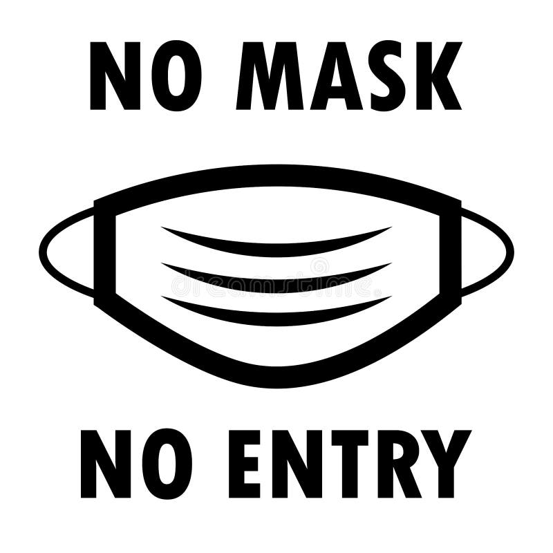 No Mask No Entry Icon Design Stock Vector - Illustration of caution ...