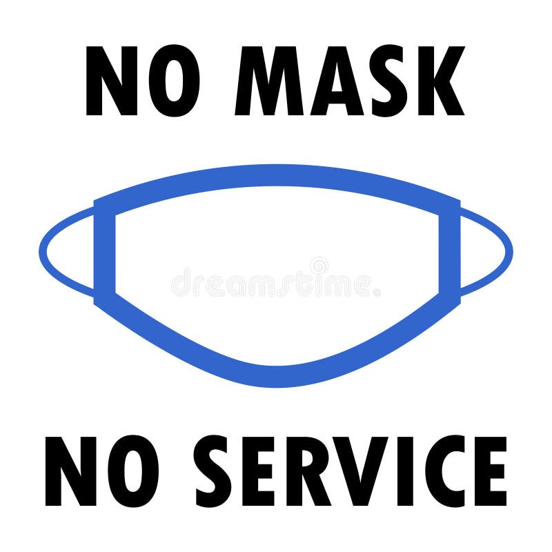 No Mask No Service Icon Design Stock Vector - Illustration of medical ...